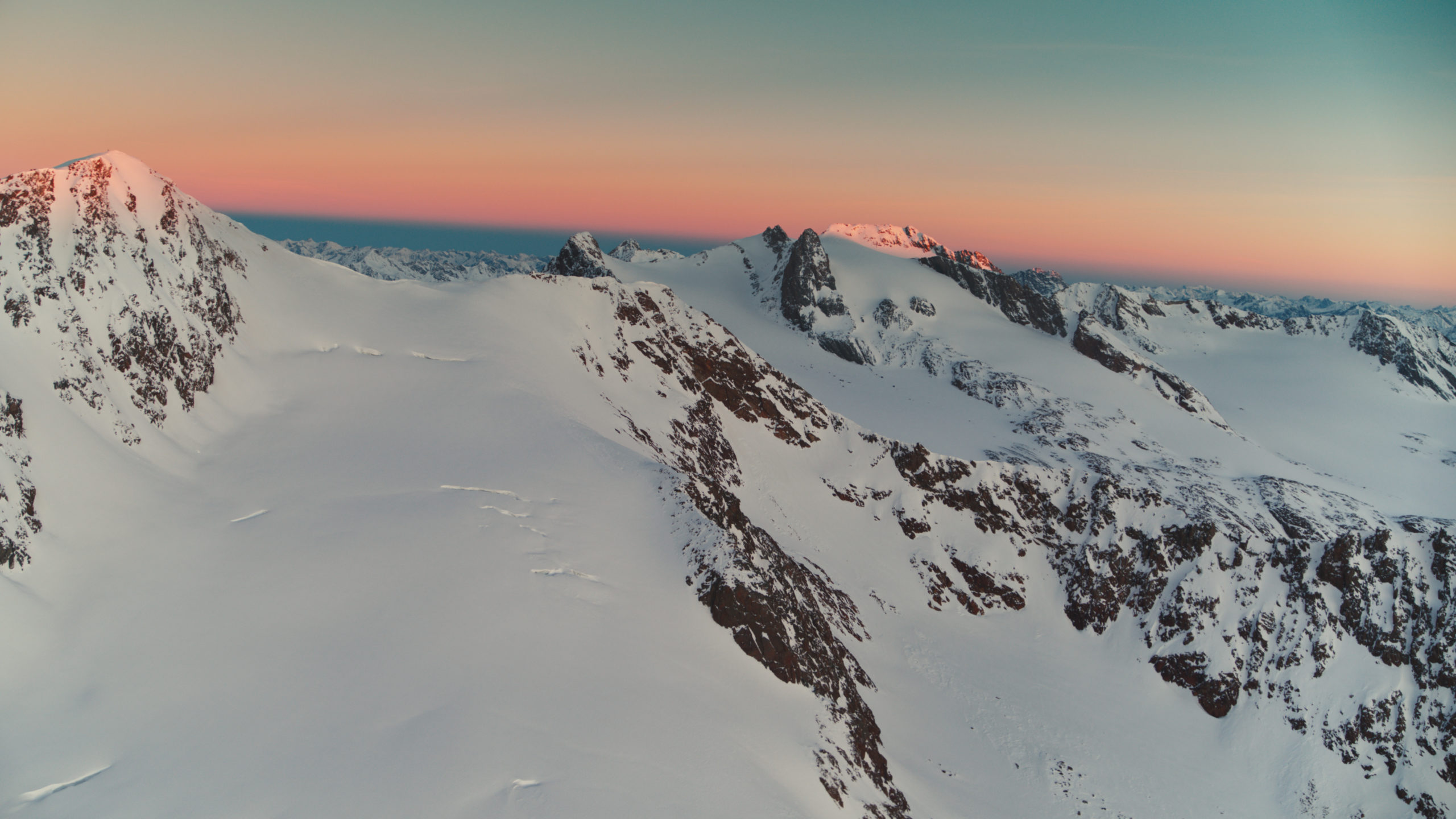 Sunrise over the Oetztal Alps | aerial-footage.com