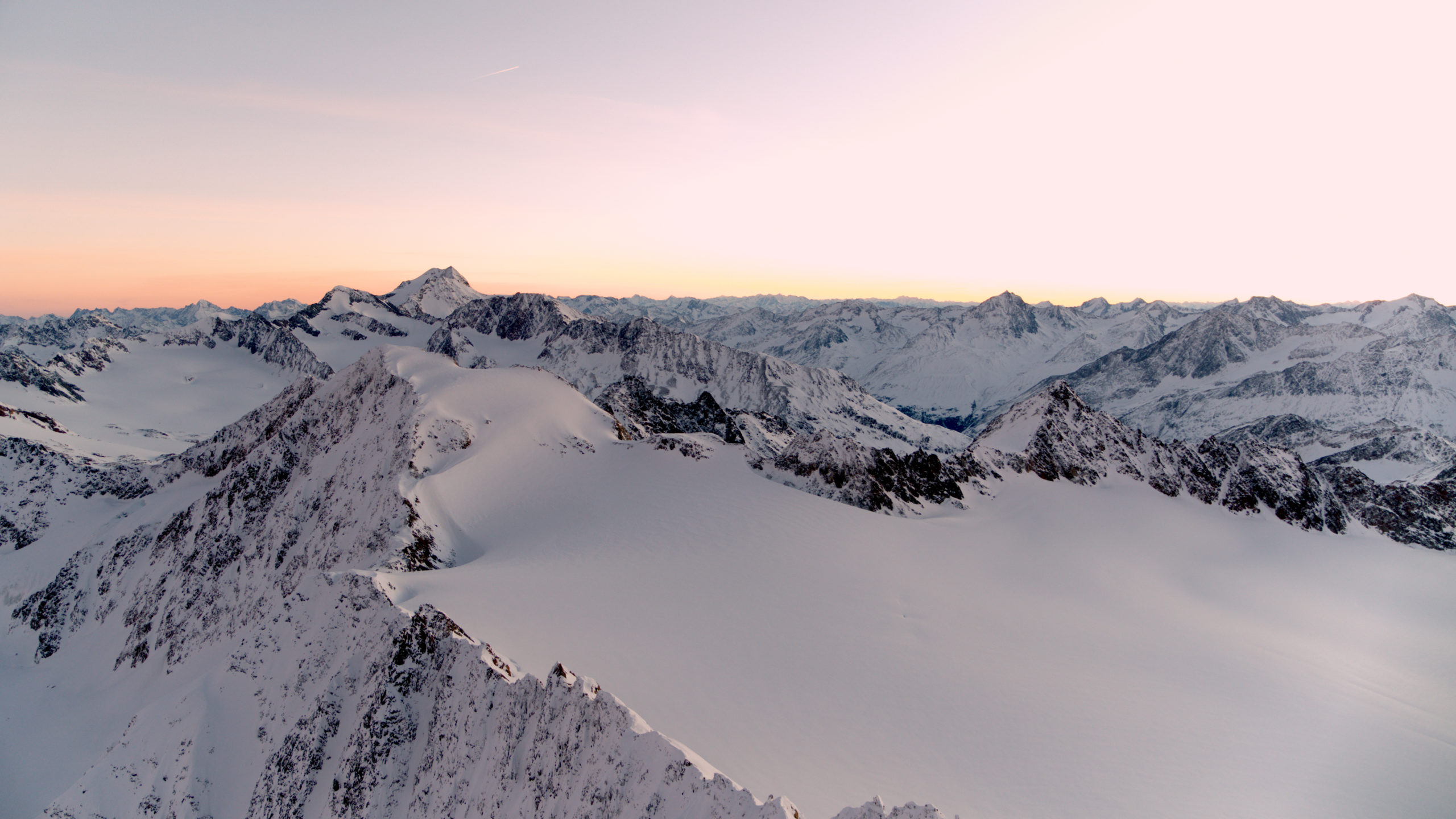 Dawn over the Oetztal Alps | aerial-footage.com